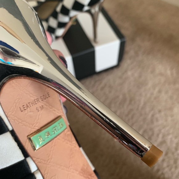 L.A.M.B. | Shoes | Lamb Rare Black White Checkered Heels Rare | Poshmark